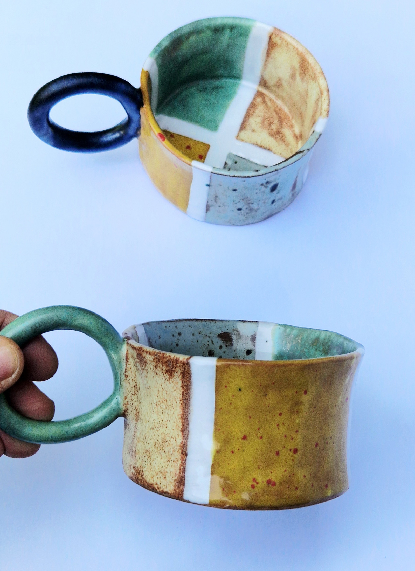 Hrnek vícebarevný Šáločka Mentolka / od slavkaleon | Fler.cz