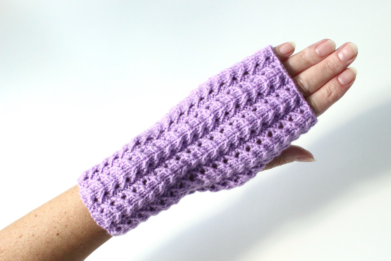 Dámské levandulové Rukavice bezprsté lila / od Steffi Flower | Fler.cz