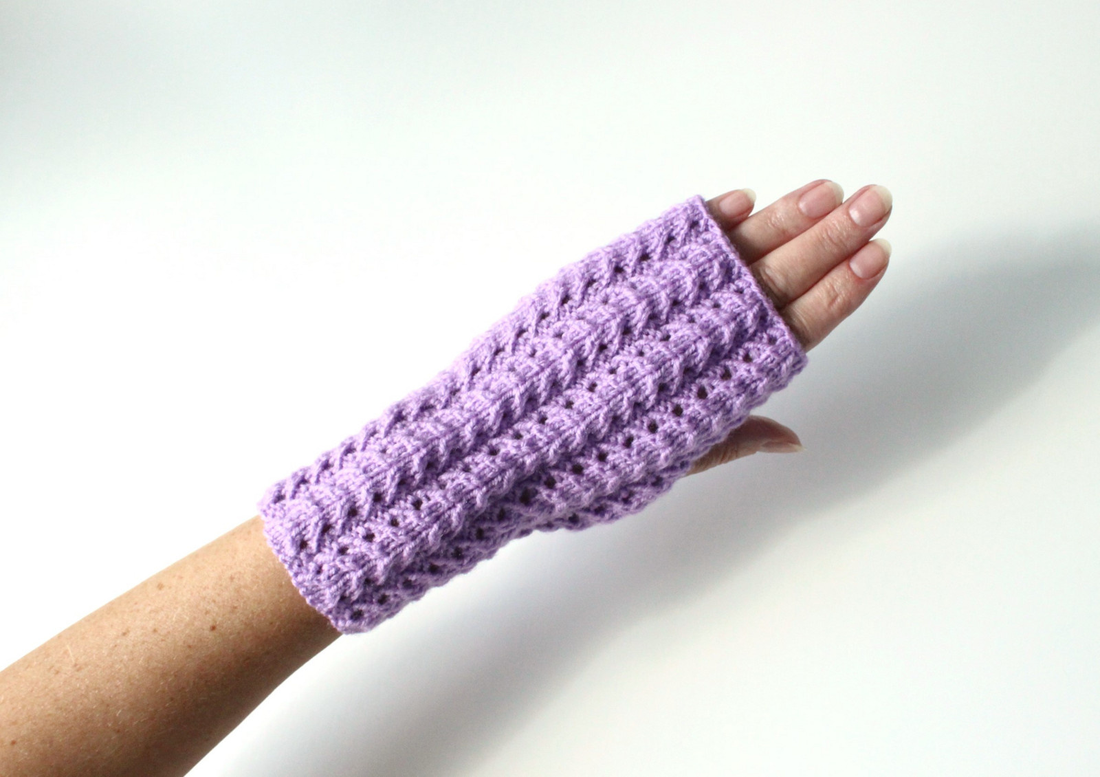 Dámské levandulové Rukavice bezprsté lila / od Steffi Flower | Fler.cz