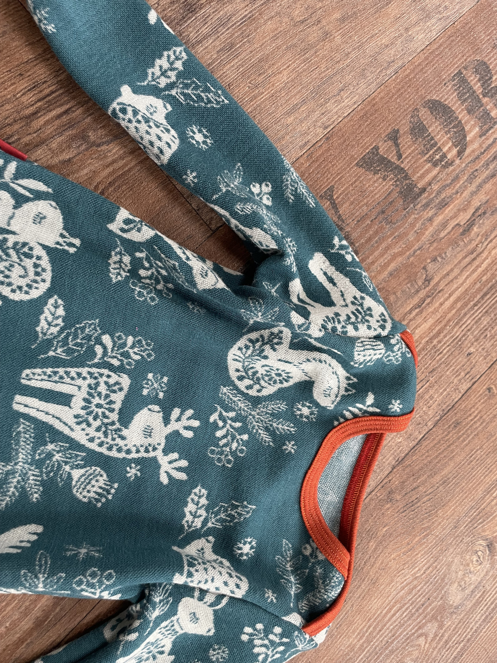 Petrolejové Merino body zvířátka ♥️ 62 / od MeriNo1 | Fler.cz