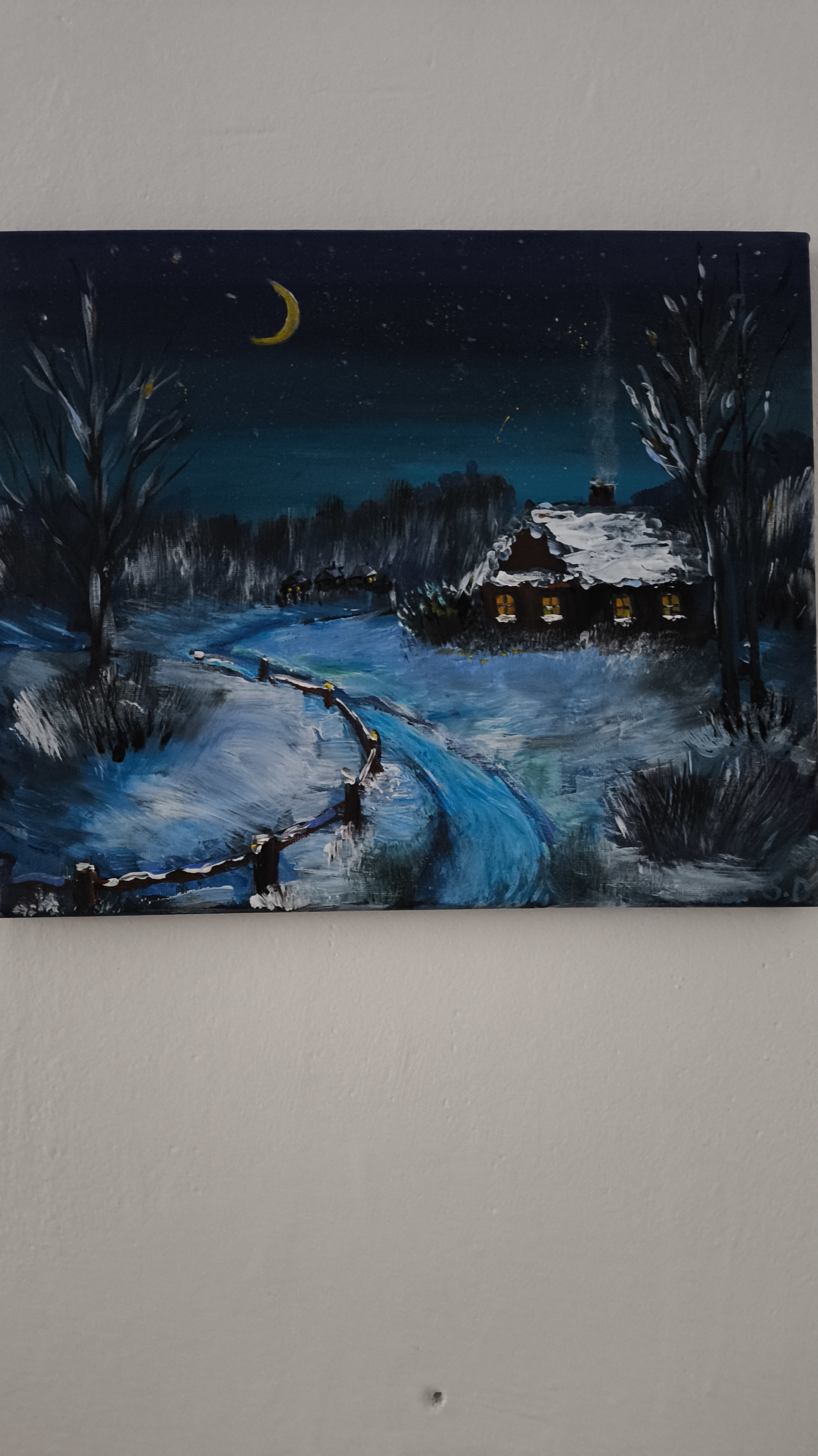 Obraz Zíma 25×30 cm / od Bilakvitka | Fler.cz