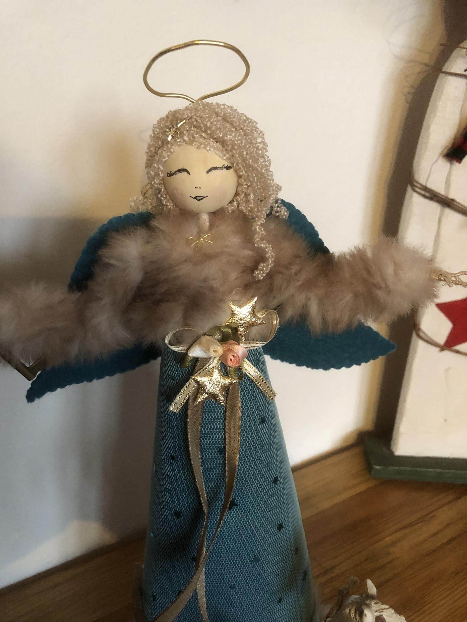 Petrolejový Anděl - Vánoční hvězda - špička na strom / od Iv 72 | Fler.cz