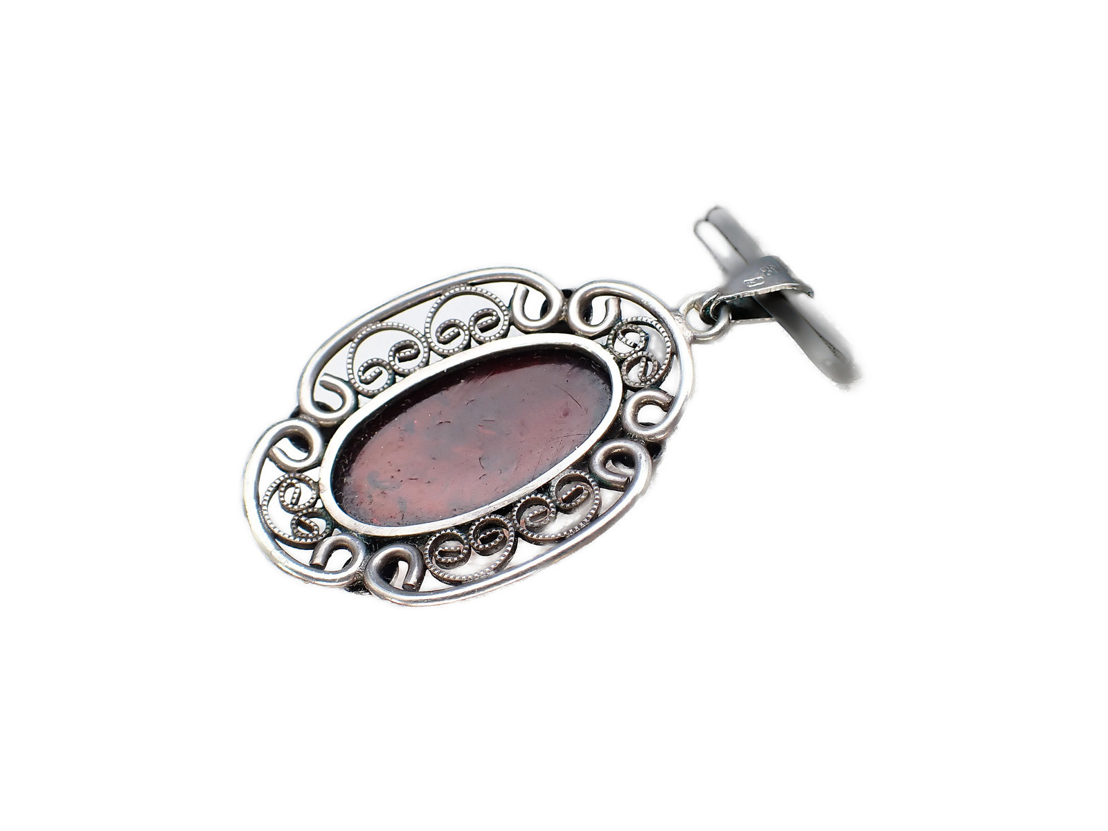 Šperky dámské Stříbrný starožitný jantarový přívěšek - filigrán / od ...