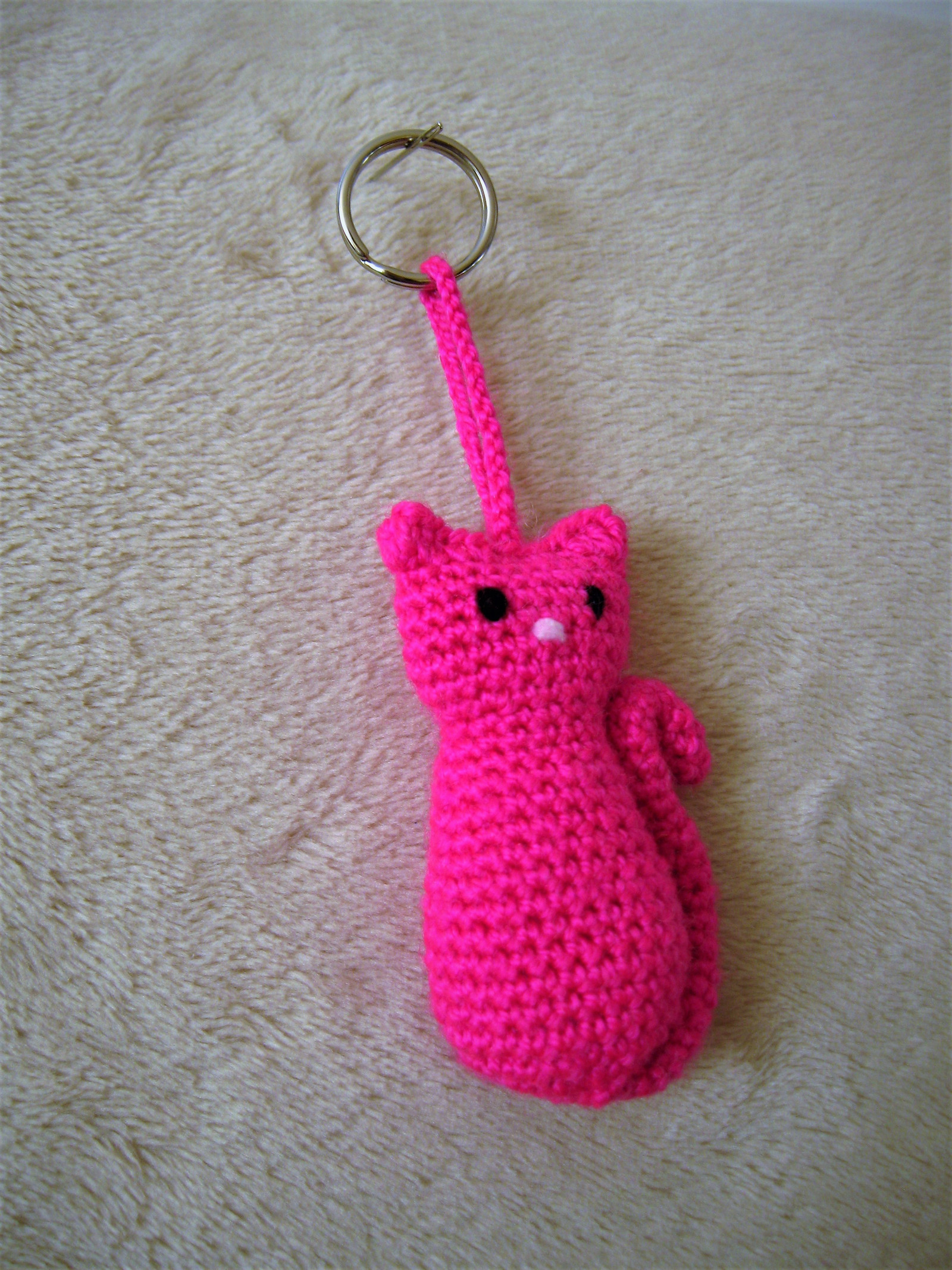 Růžový Přívěsek kočička / od JoMar1 | Fler.cz