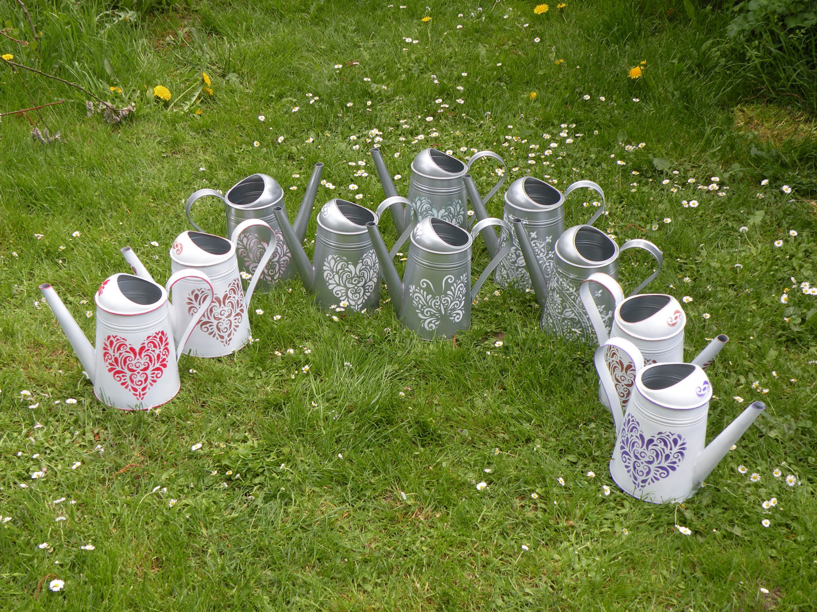 Váza Konvička plechová na zalévání - bílý motýl / od the.black.mouse ...