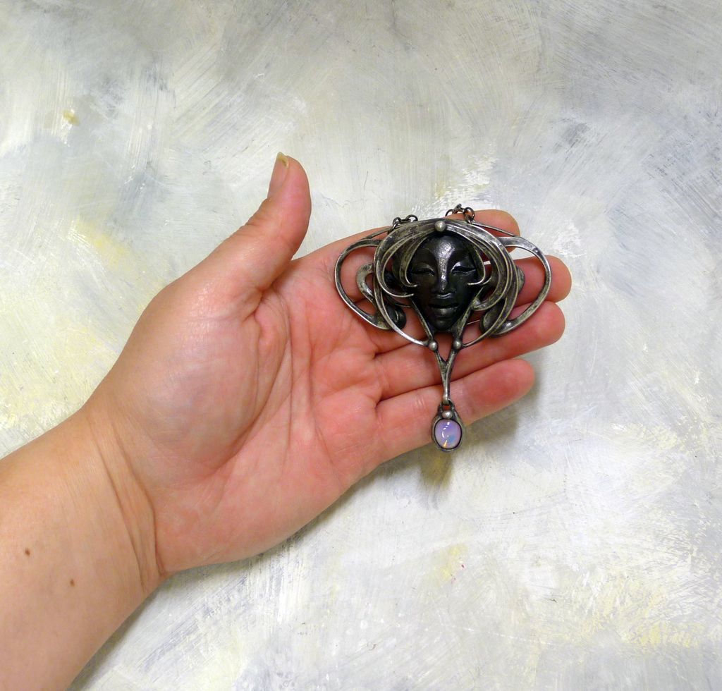 Náhrdelník dámský černý Secesia / od KB šperky | Fler.cz