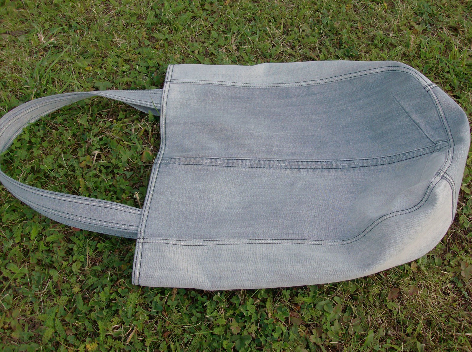 Kabelka velká nebesky modrá Riflová taška-vak "Earth" / od Khataryna ...