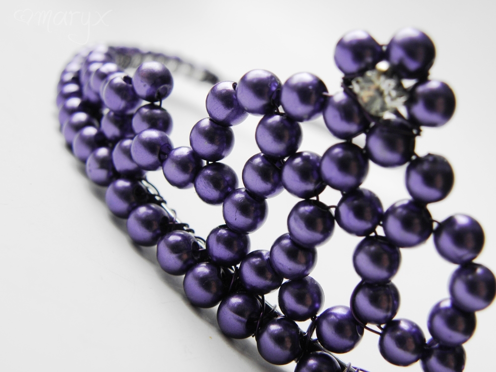 Fialová korálková korunka / od maryx | Fler.cz