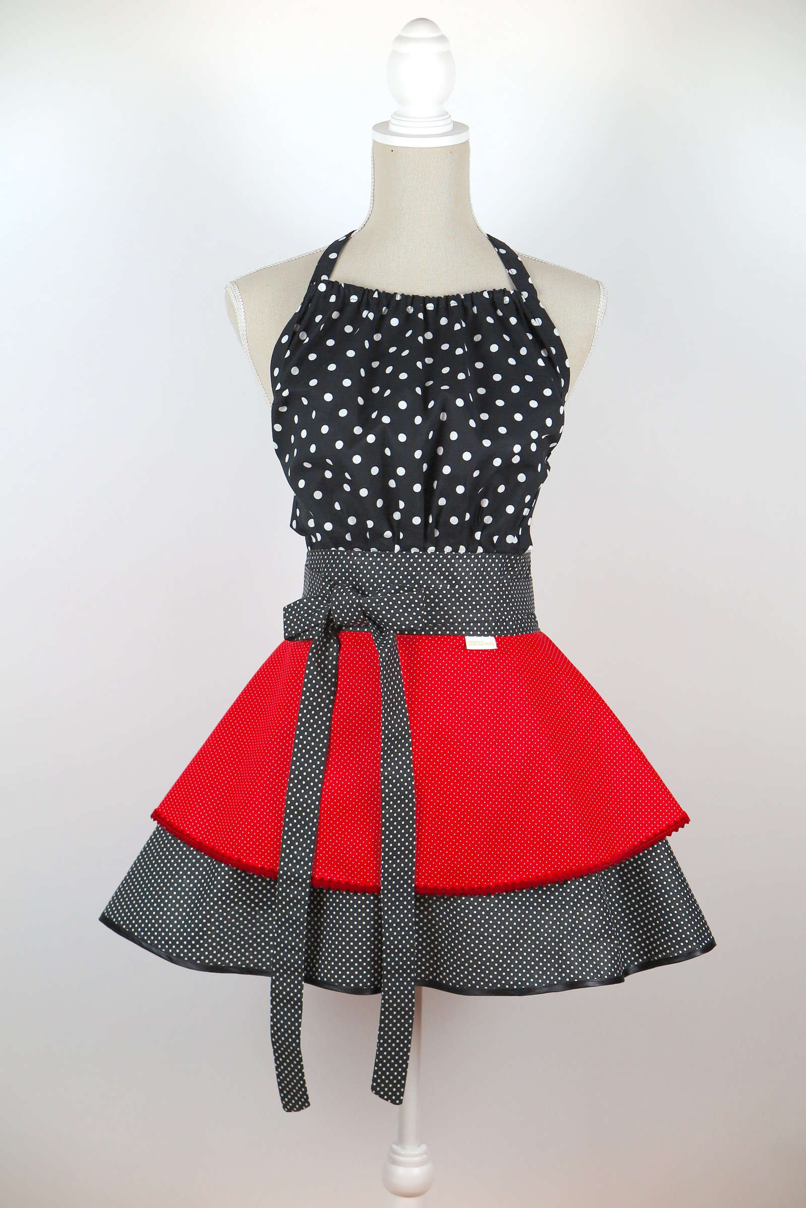 ŠATOVÁ ZÁSTĚRA RETRO CARLA RED / od Chic Lovely | Fler.cz