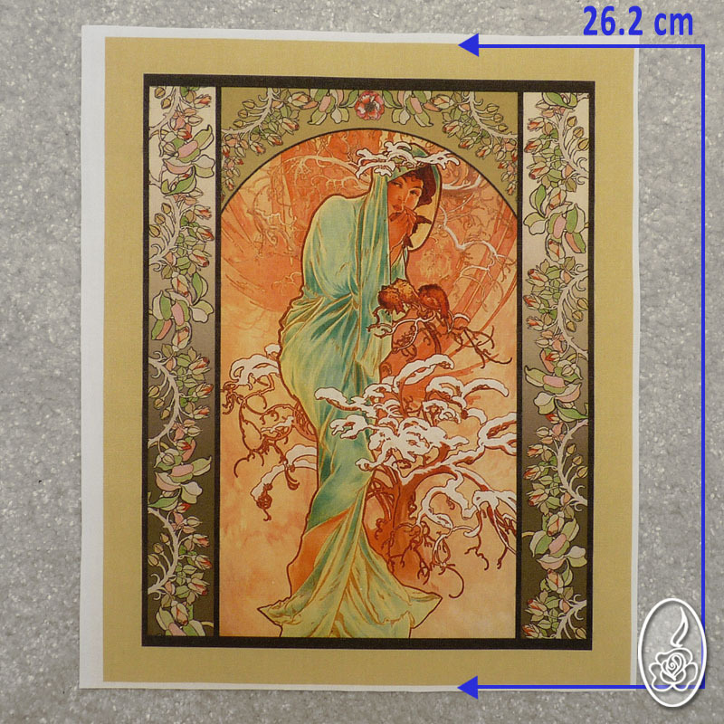 Látkový obrázek Alfons Mucha - Zima / od Látky od Jasmíny | Fler.cz