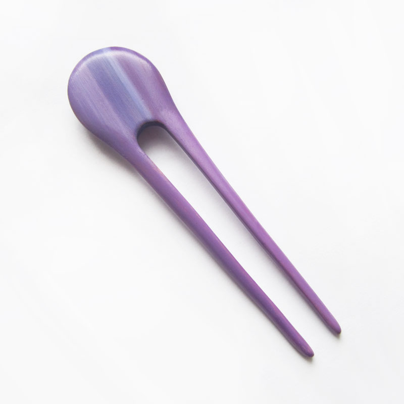 Čelenka dámská fialová Dřevěná spona do vlasů / od Dřevěná bižuterie ...