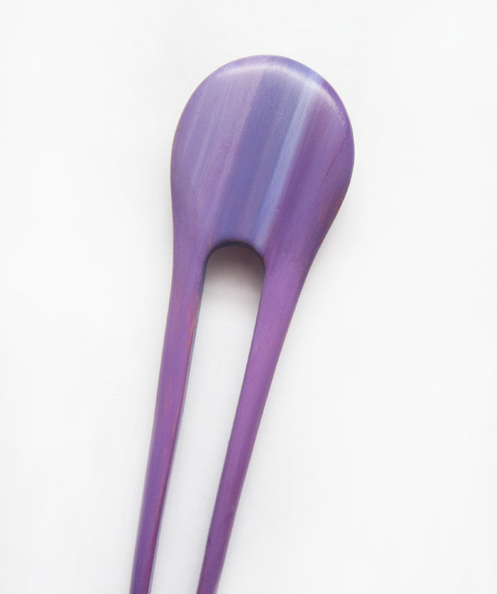 Čelenka dámská fialová Dřevěná spona do vlasů / od Dřevěná bižuterie ...