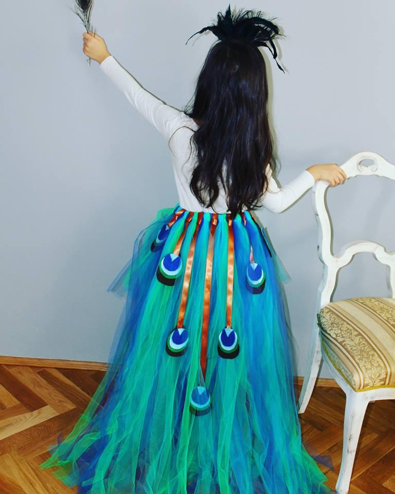 Převlek tyrkysový Kostym páv - dětské velikosti / od topbaby | Fler.cz