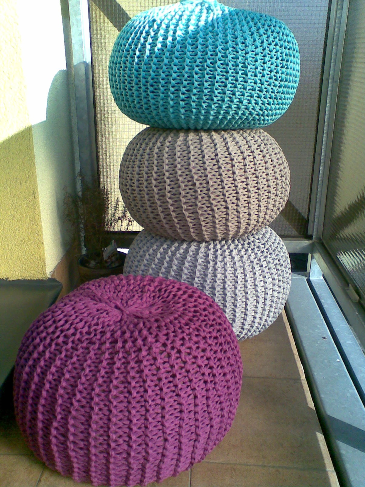 Puf tyrkysový puff velký barva "na přání" / od D-atelier | Fler.cz