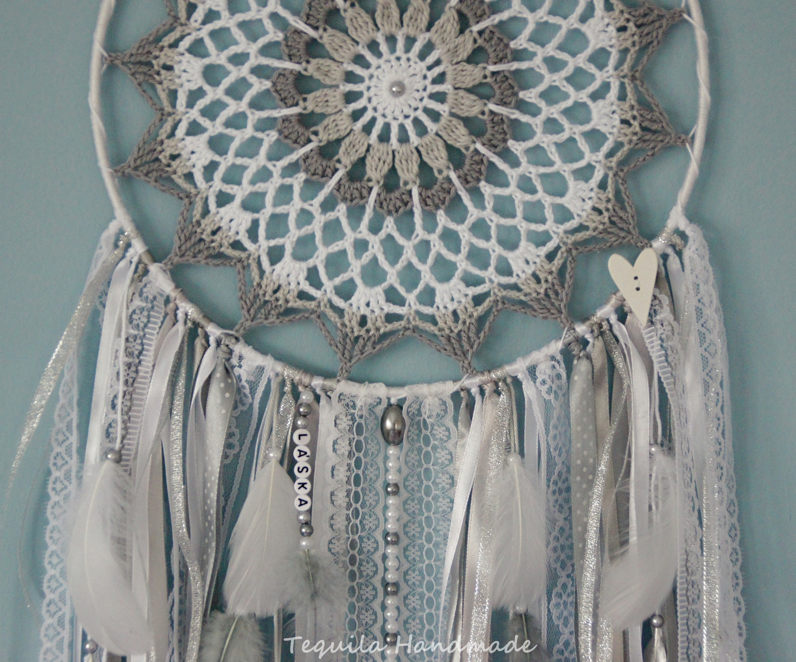 Bílý Velký lapač snů - šedý / od Tequila | Fler.cz