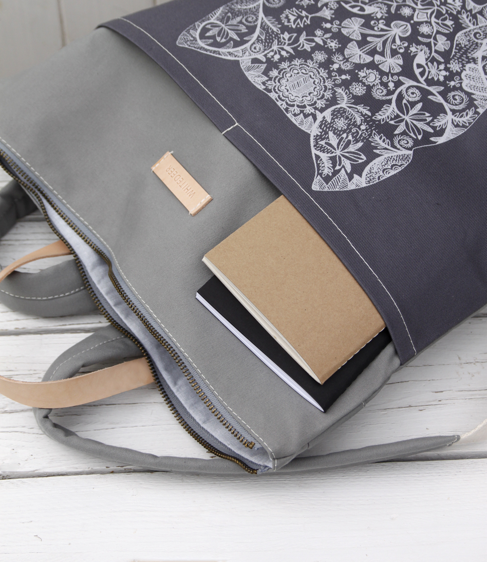 Šedý batoh No.3, vlk / od White Deer | Fler.cz