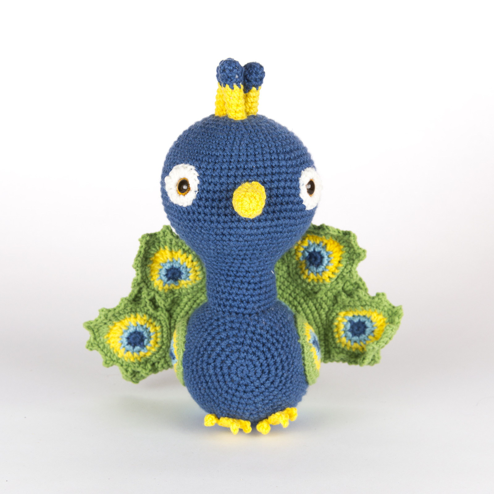 Zvířátko pták dětské modré Háčkovaný páv / od zuzicorn | Fler.cz