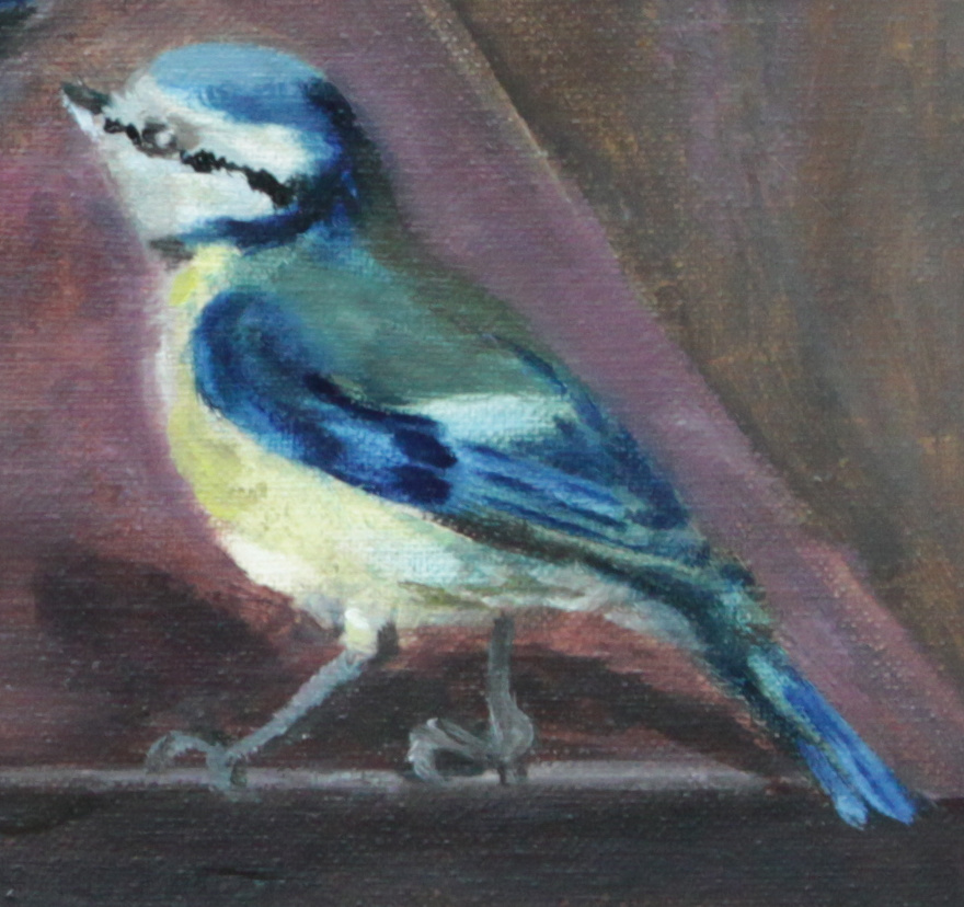 Malba olej Modré kamarádky na čaji / od Ka jinak | Fler.cz