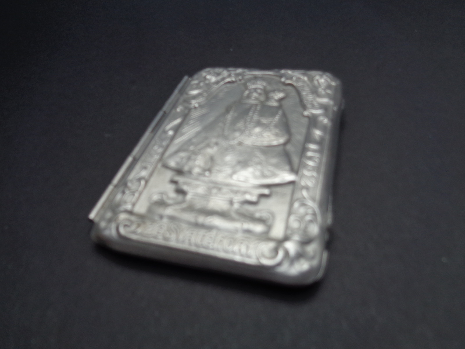 Náboženský předmět černý Starožitný škapulíř s růžencem, Svatá Hora ...