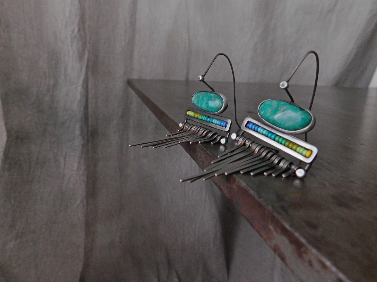 Náušnice visací dámské tyrkysové Když je slunce dost... / od Justka ...