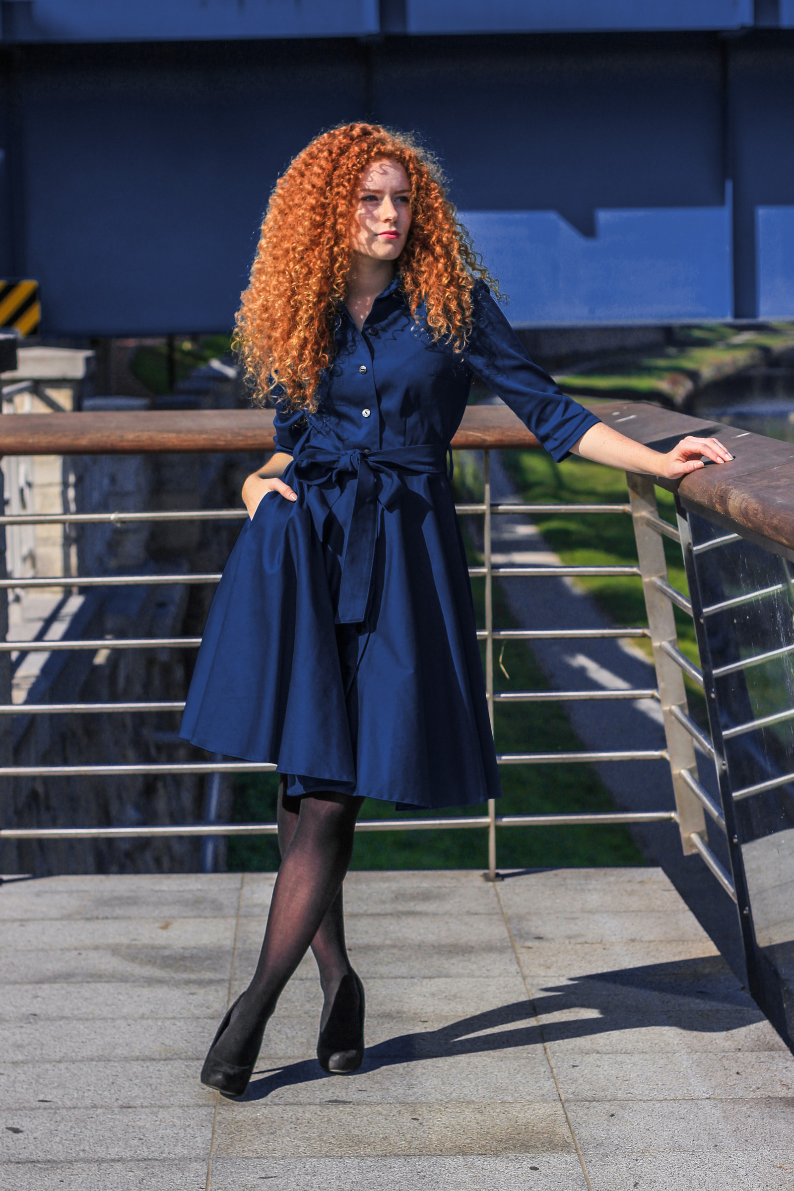 Dámské Košilové šaty SARA, indigo modrá / od sugkrasisa | Fler.cz