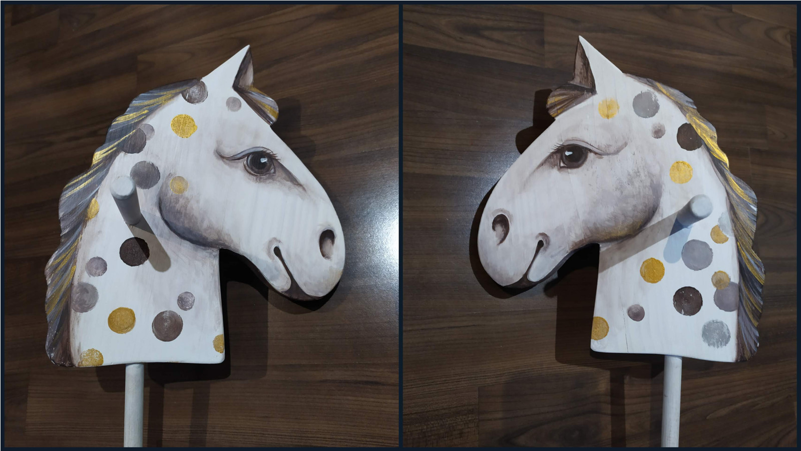 Zvířátko kůň dětské vícebarevné KONÍK na tyči - hračka na přání / od ...