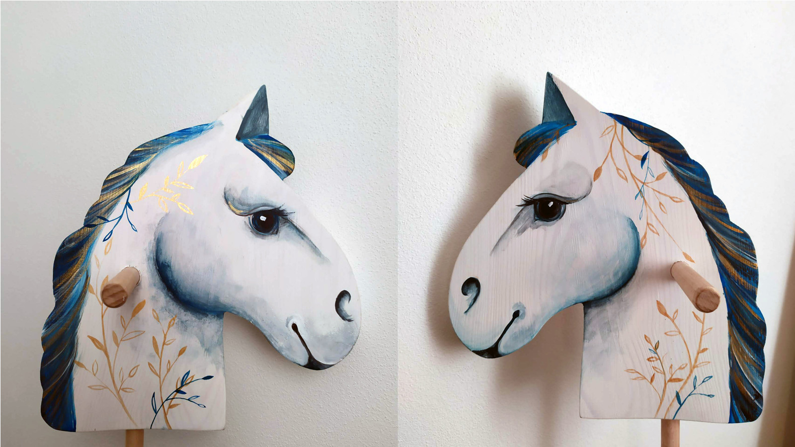 Zvířátko kůň dětské vícebarevné KONÍK na tyči - hračka na přání / od ...