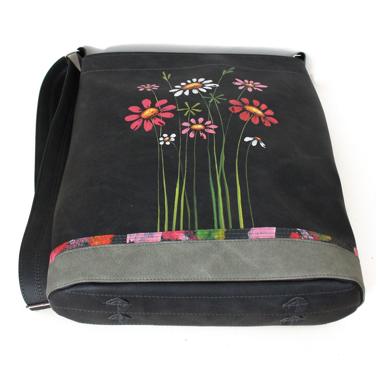 Kabelka velká přes rameno dámská černá 1318 - na přání / od marimasi ...