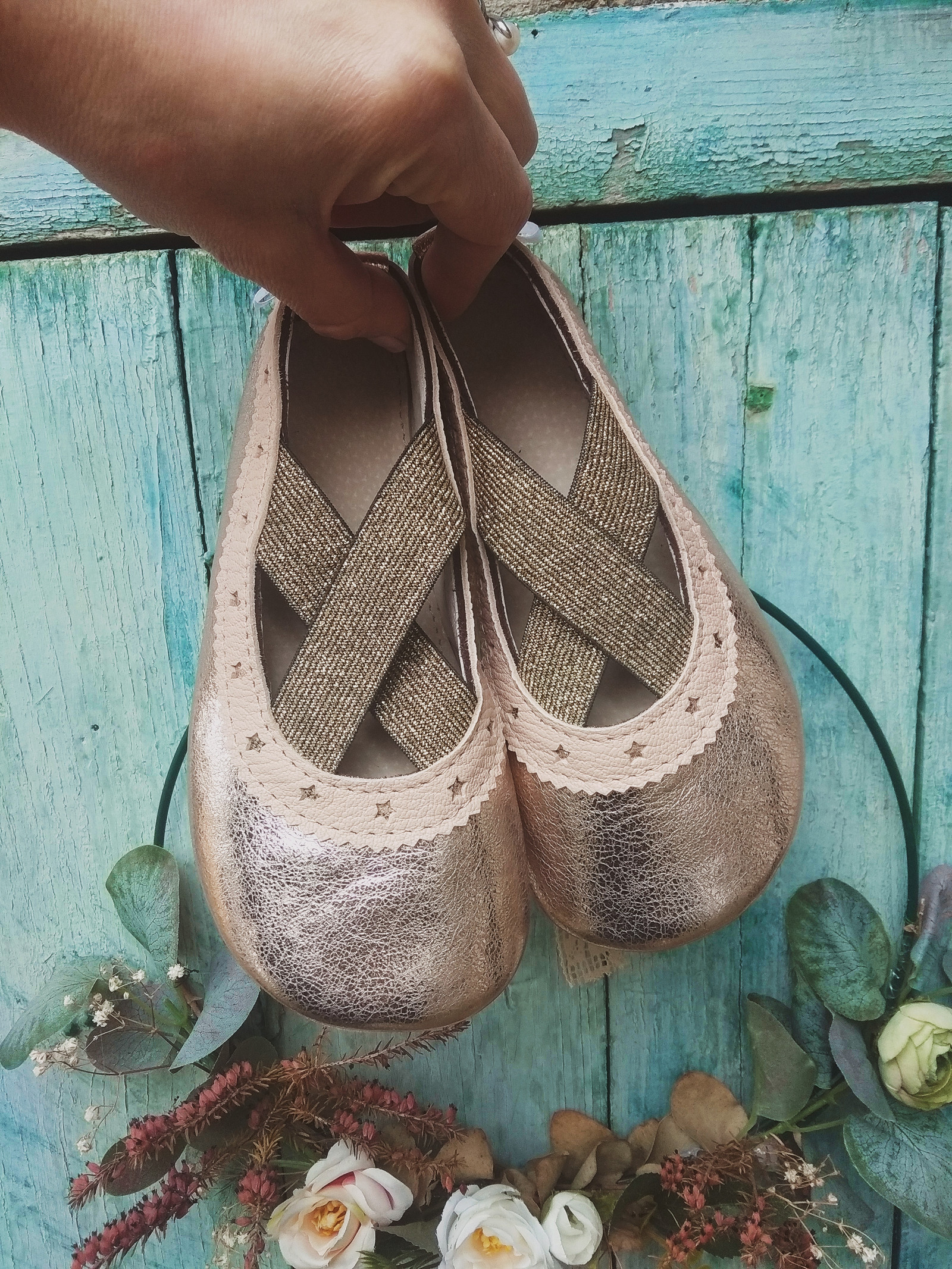 Barefoot dětské Dívčí BF baleríny zlaté / od Rachell design | Fler.cz