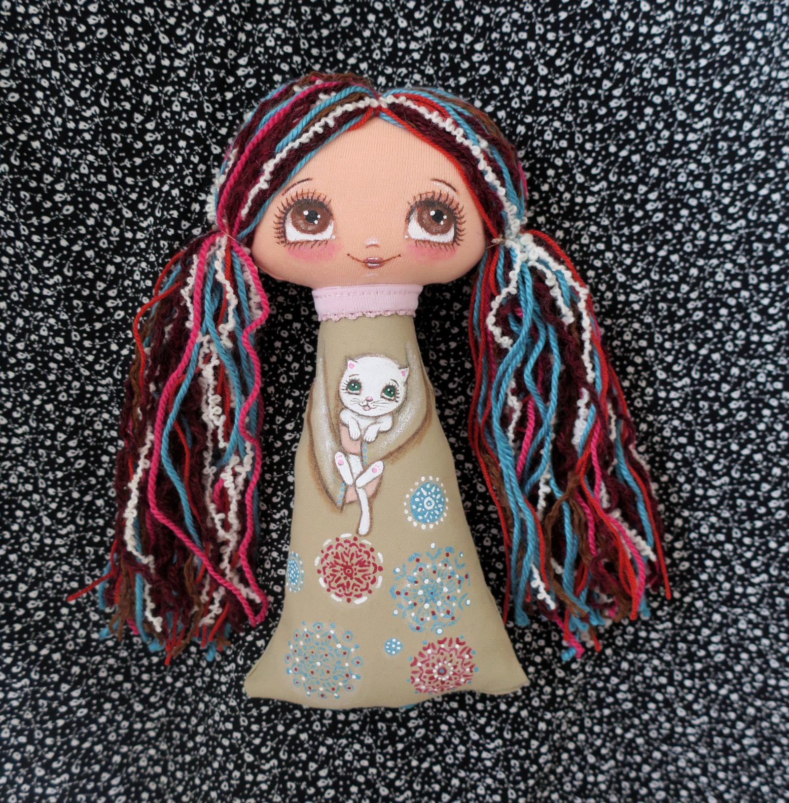 Vícebarevná Soninka se Sněženkou - oboustranná panenka / od DaniStich ...