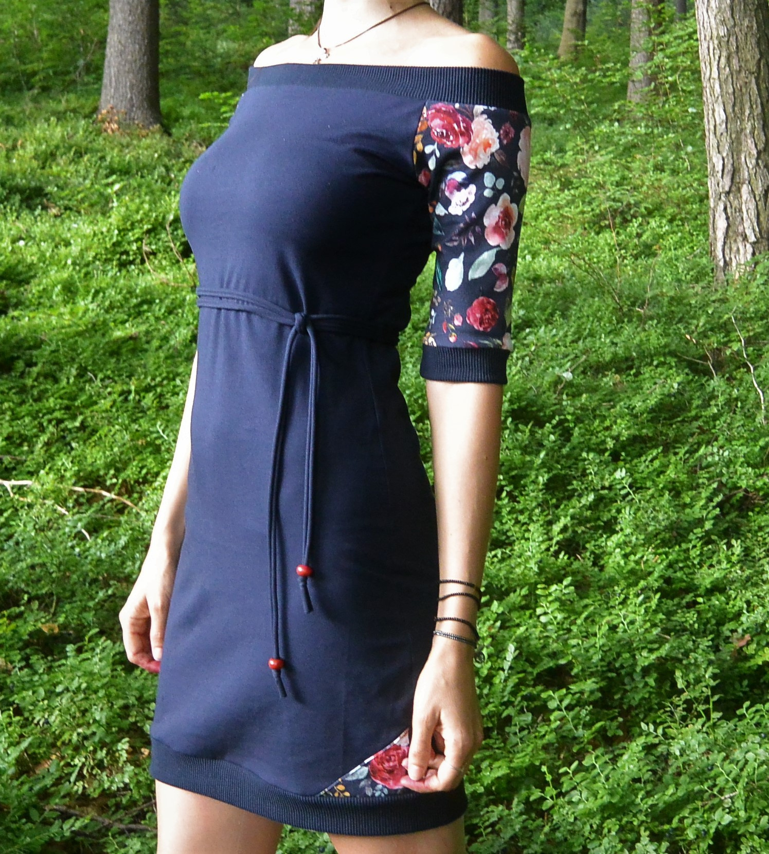 Šaty dámské půlnoční modré Buďte plamen, ne můra. / od mapache | Fler.cz