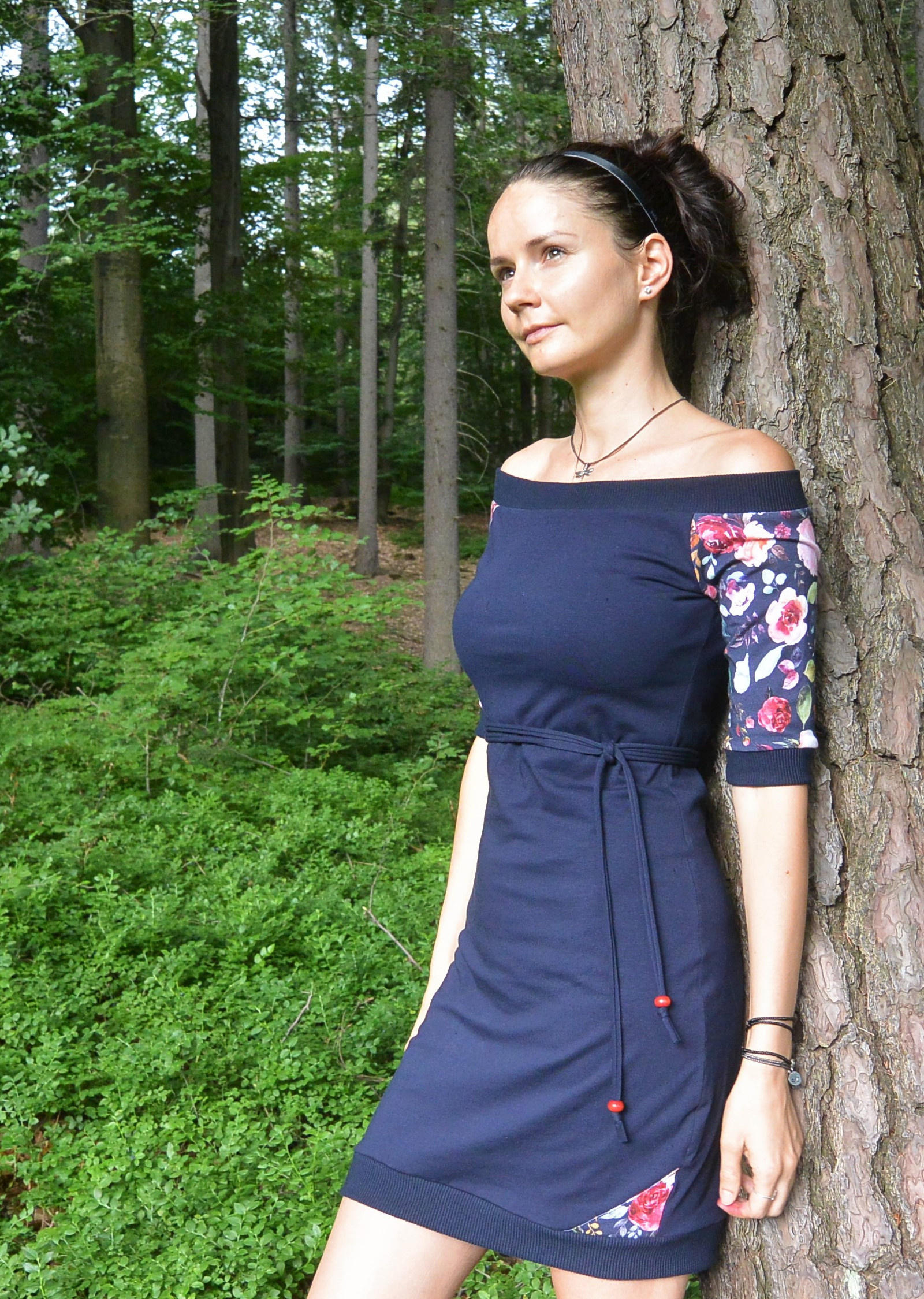 Šaty dámské půlnoční modré Buďte plamen, ne můra. / od mapache | Fler.cz