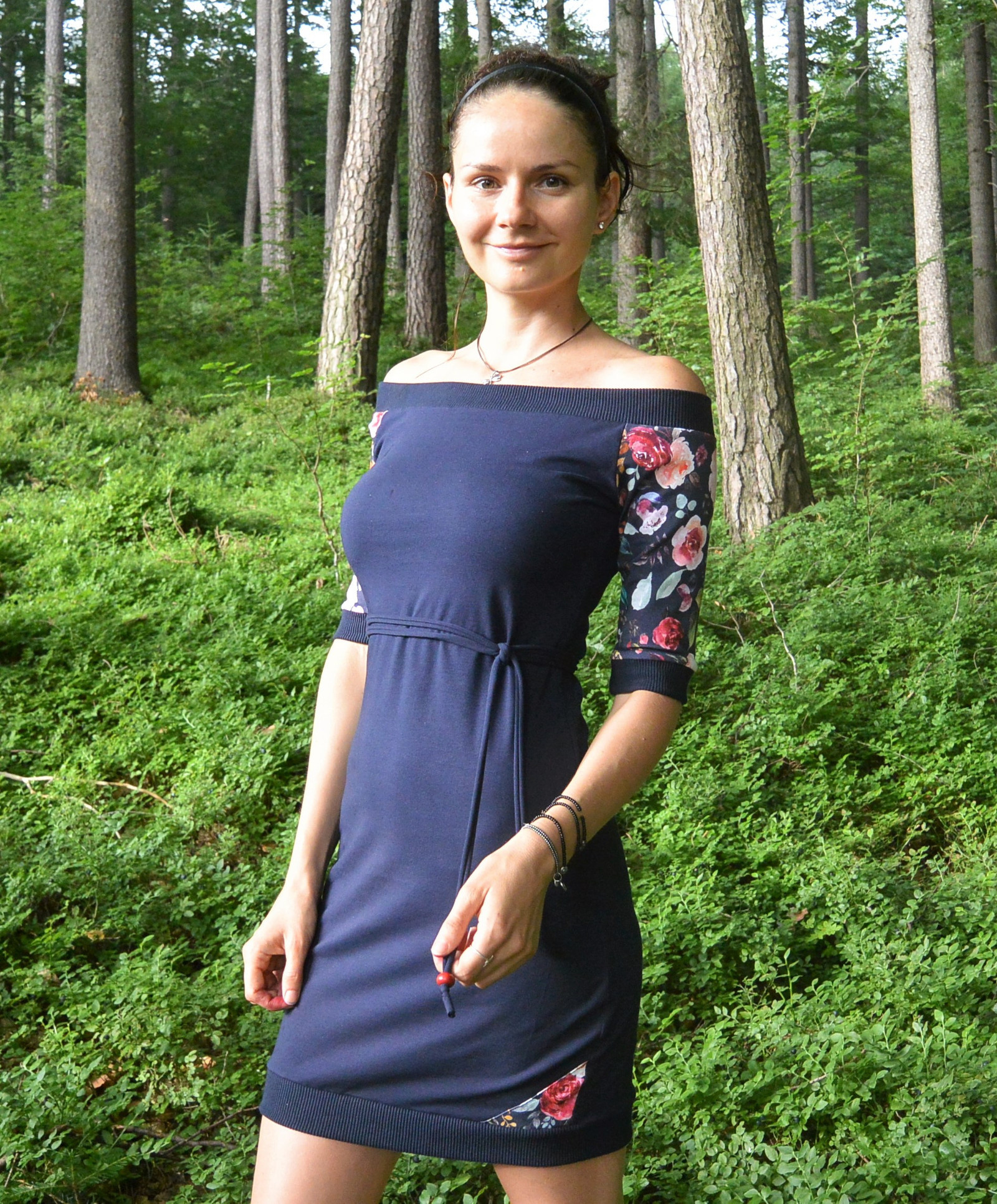 Šaty dámské půlnoční modré Buďte plamen, ne můra. / od mapache | Fler.cz