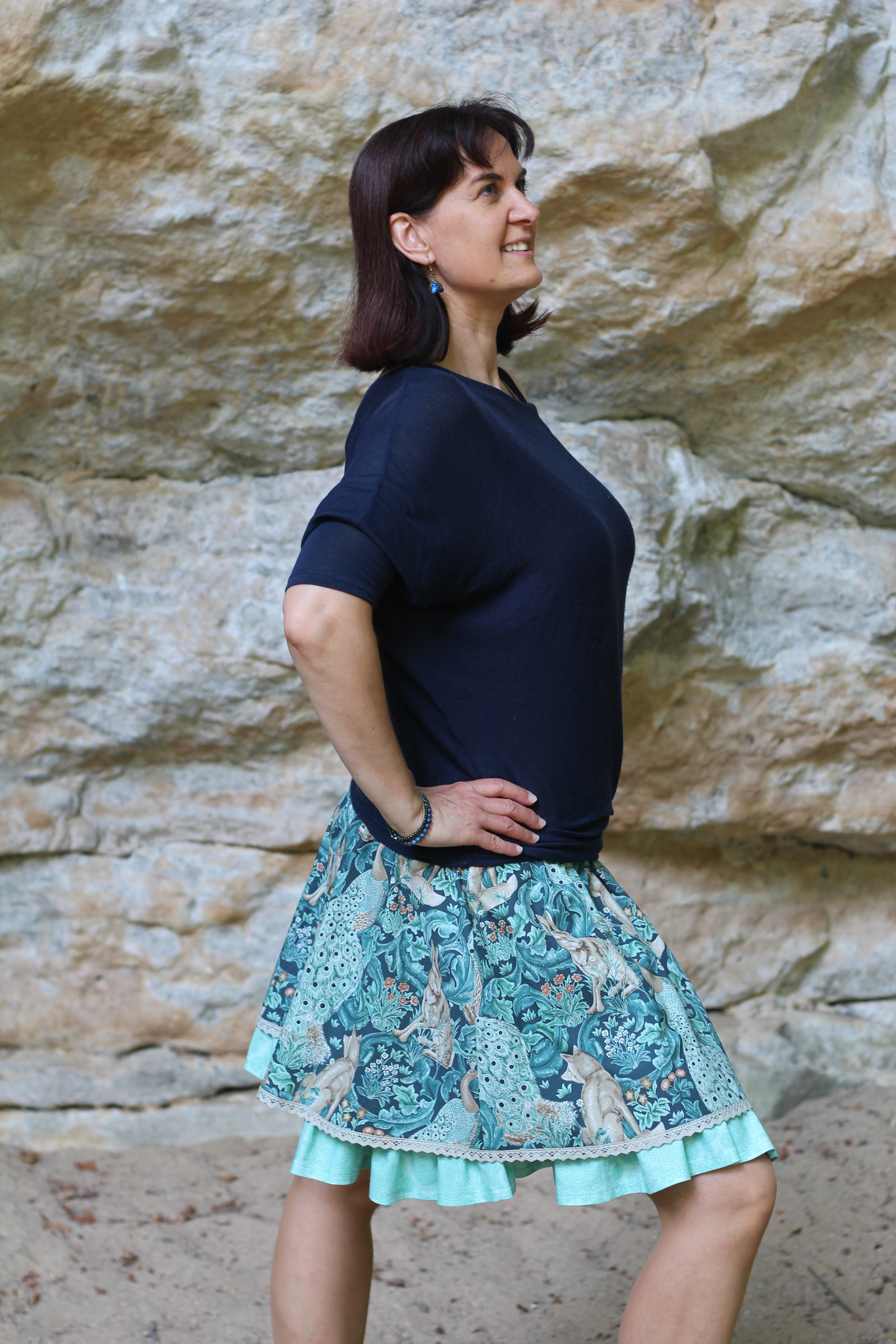 Dámská tyrkysová vlci v tyrkysu... sedlová sukně vel. 40 - 42 / od ...