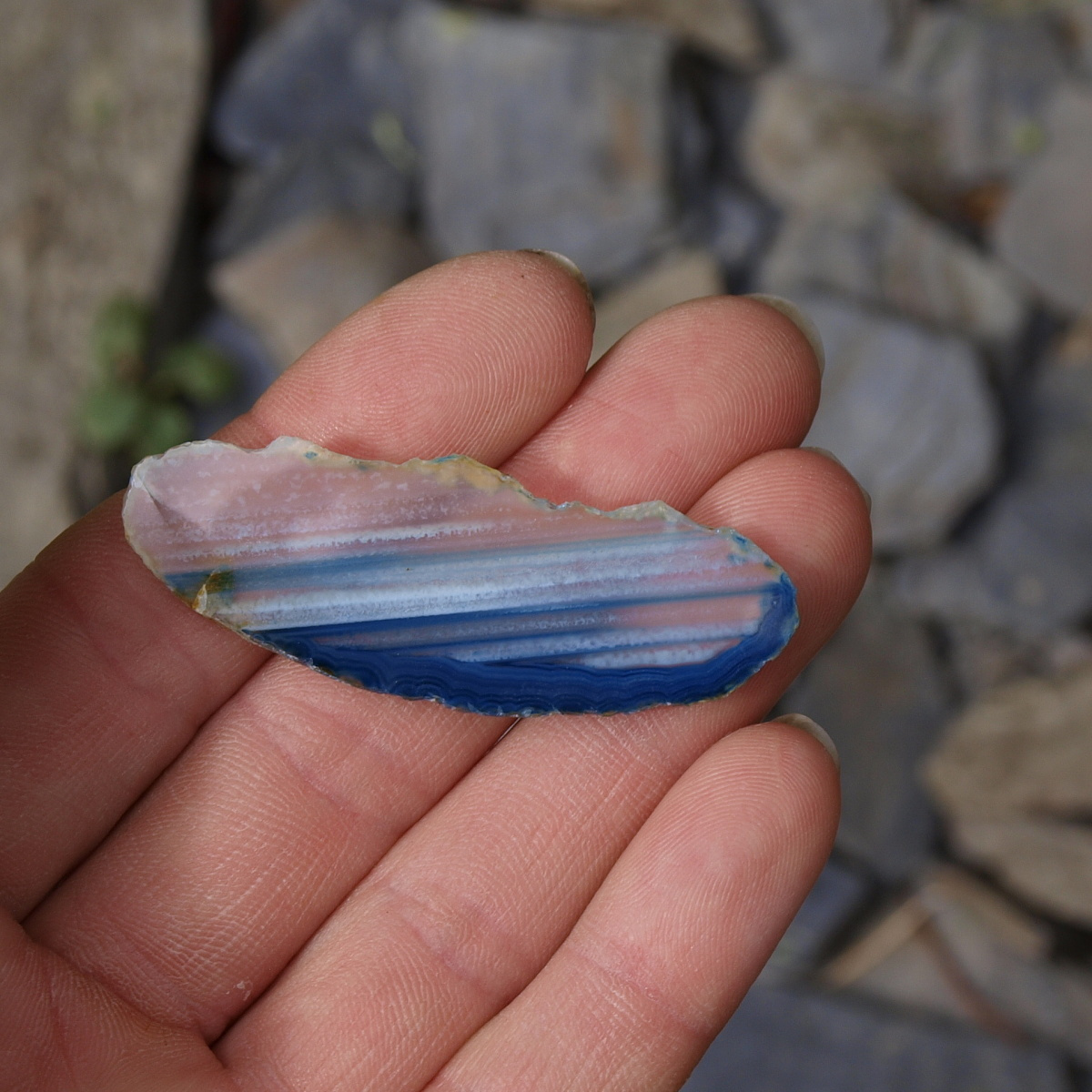 Minerál modrý Achát, plátek / od oida | Fler.cz