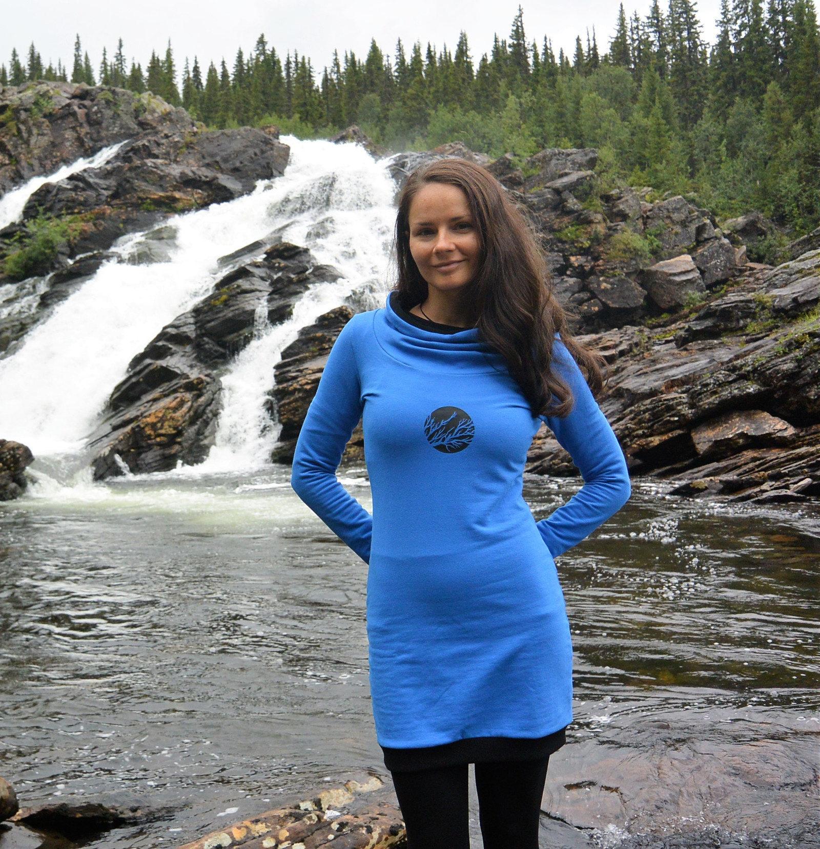 Šaty dámské modré Čas letí a ty jsi jeho pilot. / od mapache | Fler.cz