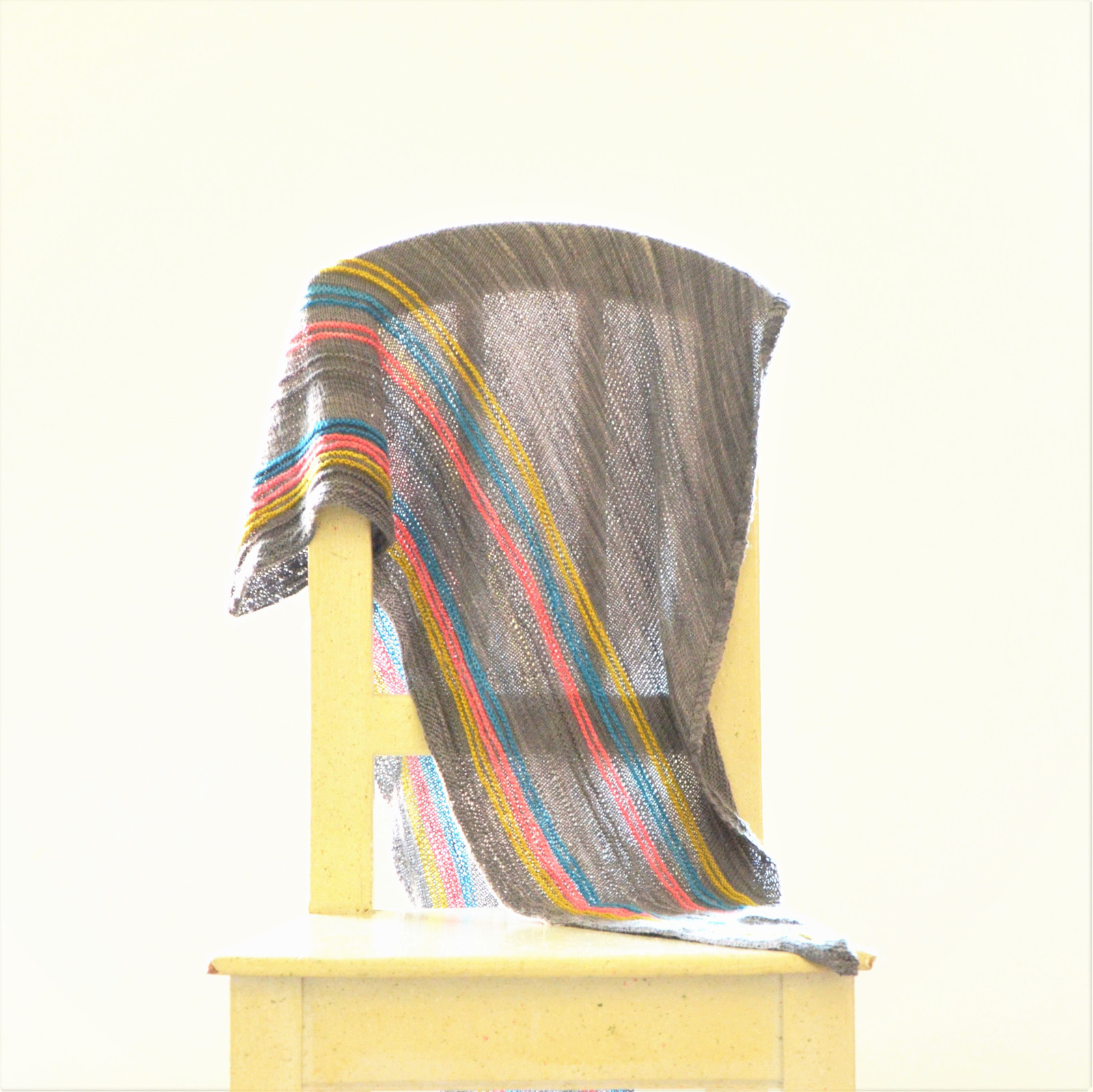 Dámský Šátek šedý, proužky barevné ..... / od Pletulle | Fler.cz