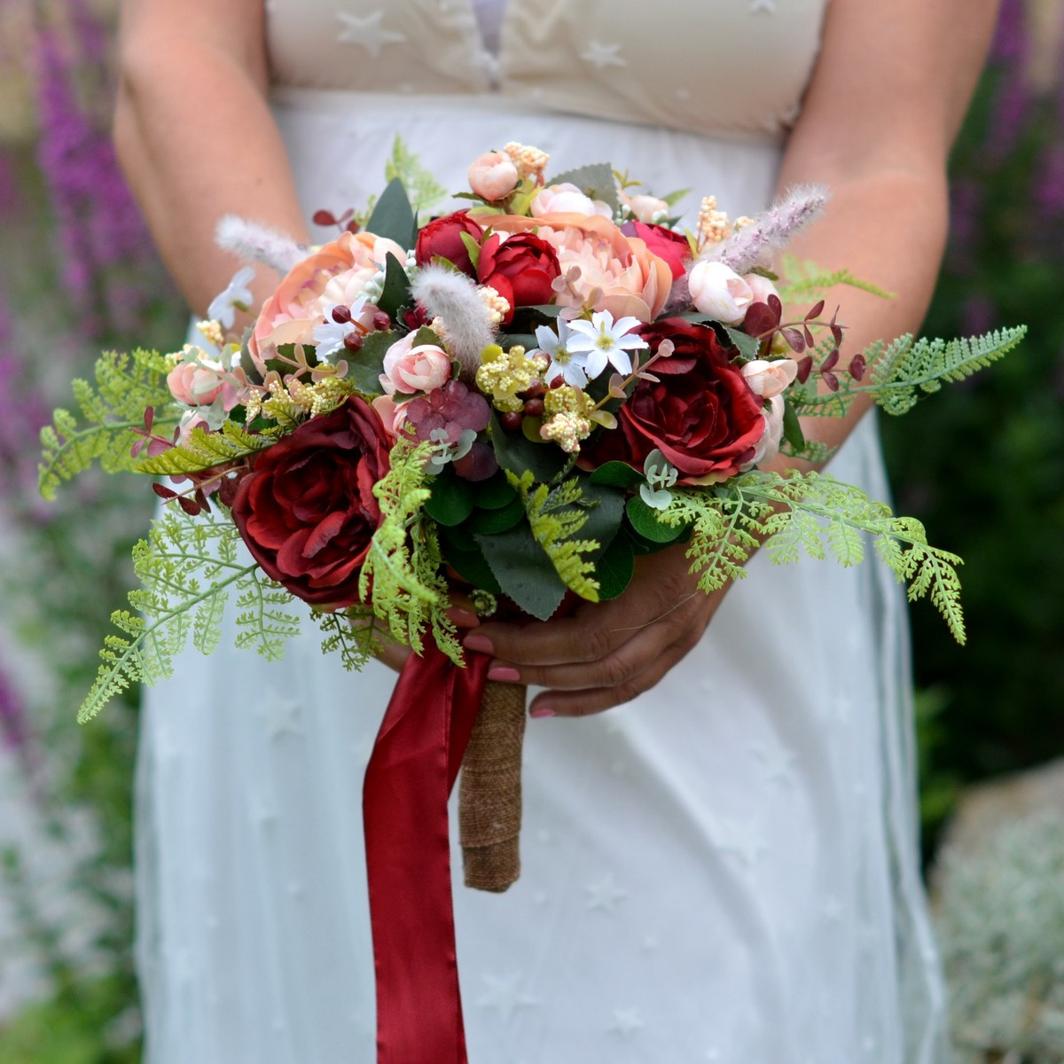 Vínová Svatební kytice Reina a korsáž / od kultdesign | Fler.cz