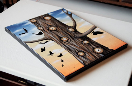 Malba na plátno Strom času. / od Gmork | Fler.cz