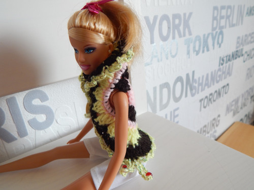 Dětské vícebarevné Barbie oblečky - decentní vesta se stojáčkem... / od ...