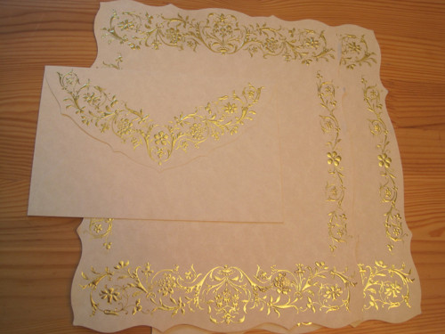 Papír Barokní zlatý dopisní list z Japonska / od abalart | Fler.cz