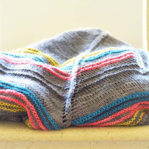 Dámský Šátek šedý, proužky barevné ..... / od Pletulle | Fler.cz