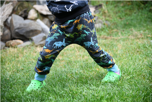 Tepláky turky antracitové Turkáčky pro malé i velké...Dinosaurus... 56 ...