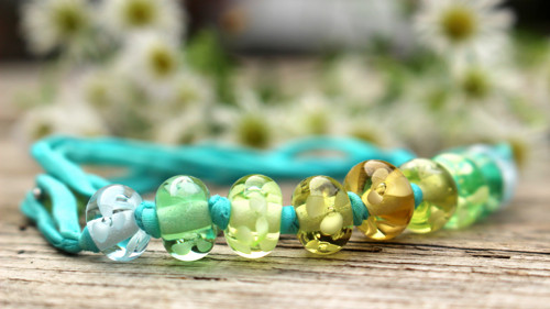 Náhrdelník tyrkysový Letní ráno / od TEJI glass | Fler.cz