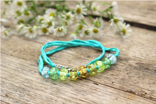 Náhrdelník tyrkysový Letní ráno / od TEJI glass | Fler.cz