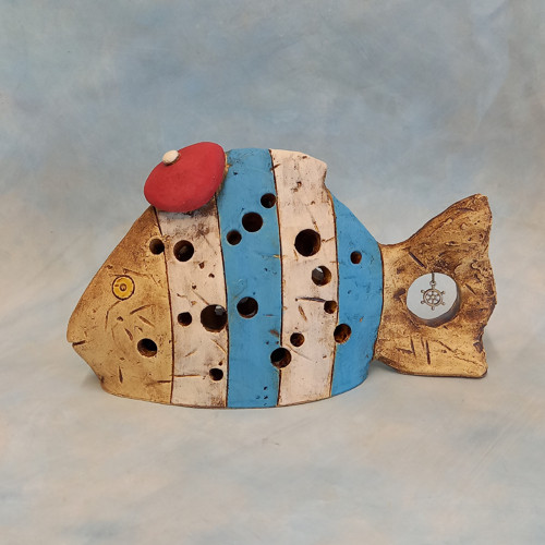 Socha vícebarevná Ryba ...námořník / od Art C. | Fler.cz