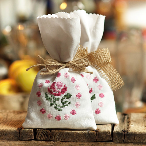 Vonné dekorace vícebarevná VYŠÍVANÝ LEVANDULOVÝ pytlík VELKÝpřírodní ...