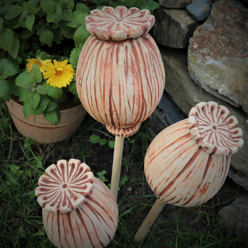 Zápich béžový velké makovice / od Keramika Lenka | Fler.cz