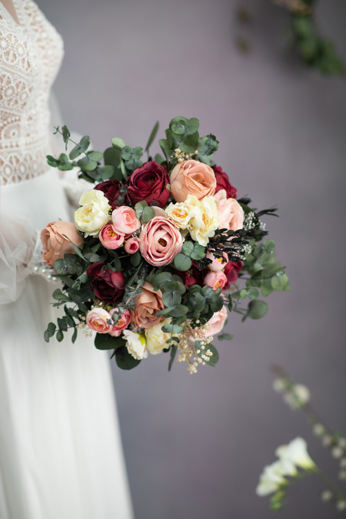 Vícebarevná Svatební kytice "svatební sen" / od magaela | Fler.cz
