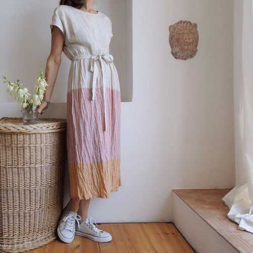 Slonová kost RUTH Provence - Červánky - šaty len / od ErmaBe | Fler.cz